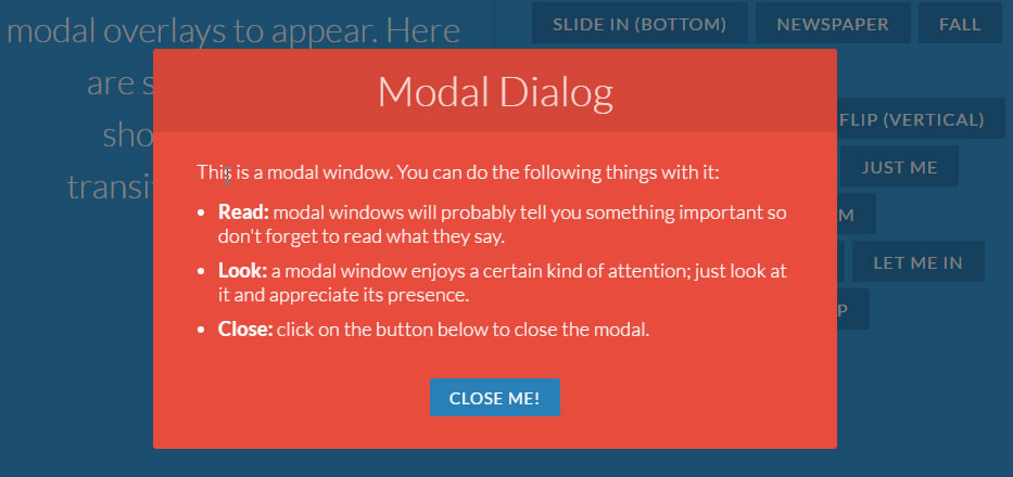 jQuery+CSS3过渡动画模态窗口特效 - IT书包